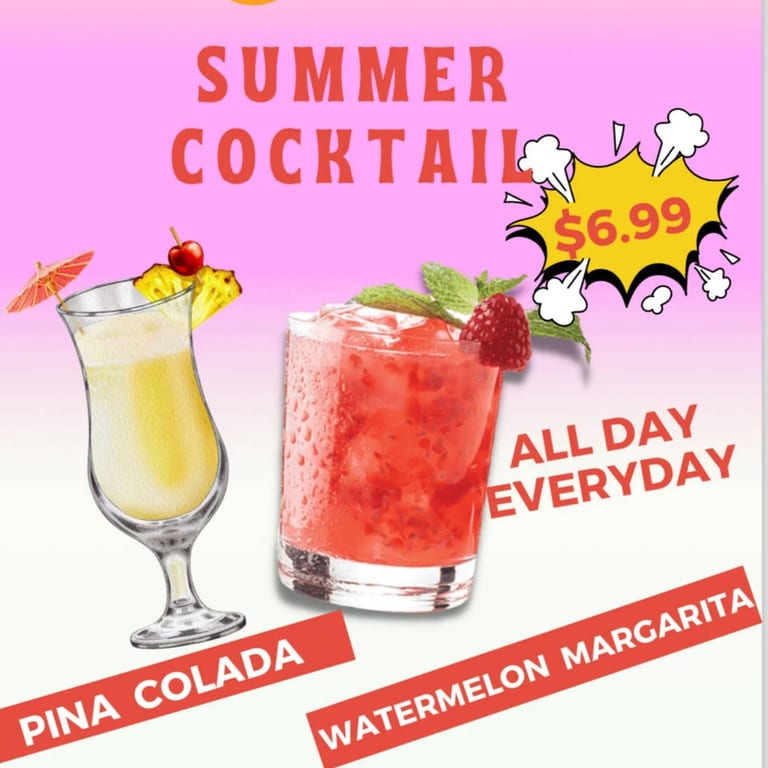 Bar Menu | Orange Social